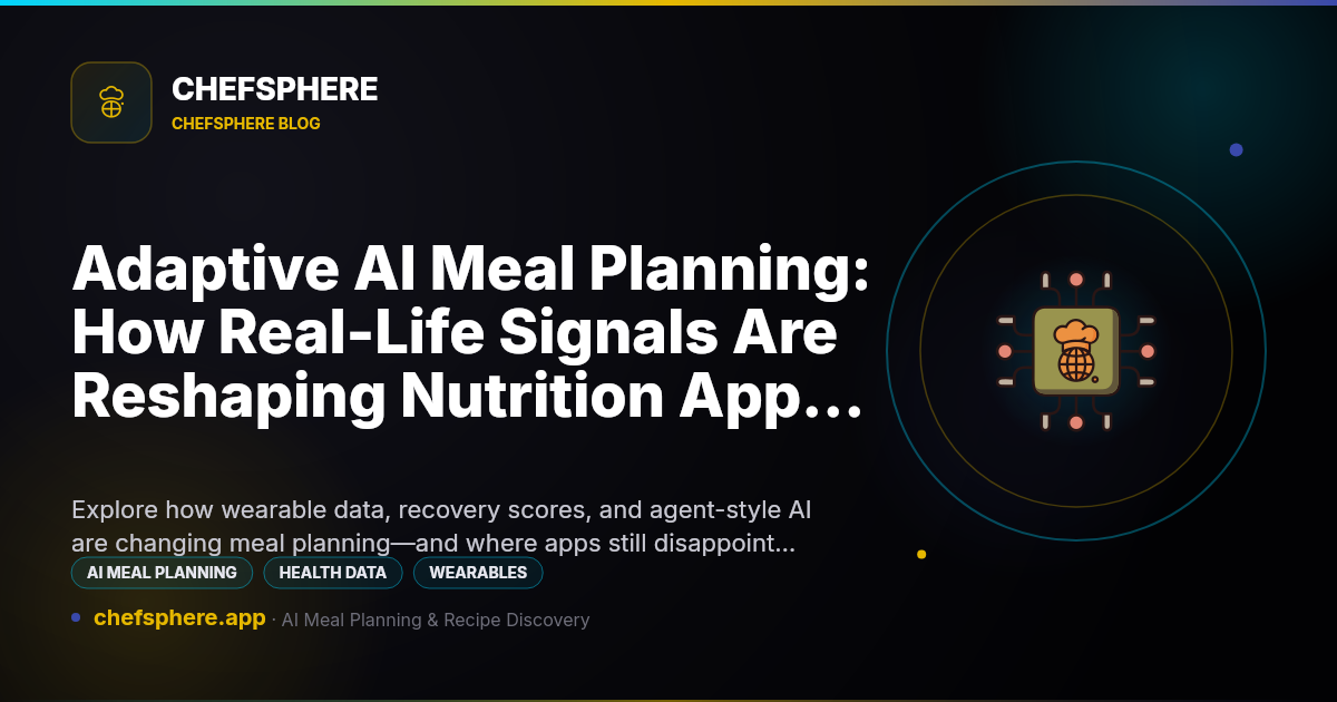 Adaptive AI Meal Planning: How Real-Life Signals Are Reshaping ...